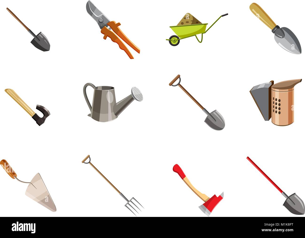 Garden tools icon set, cartoon style Stock Vector Image & Art - Alamy