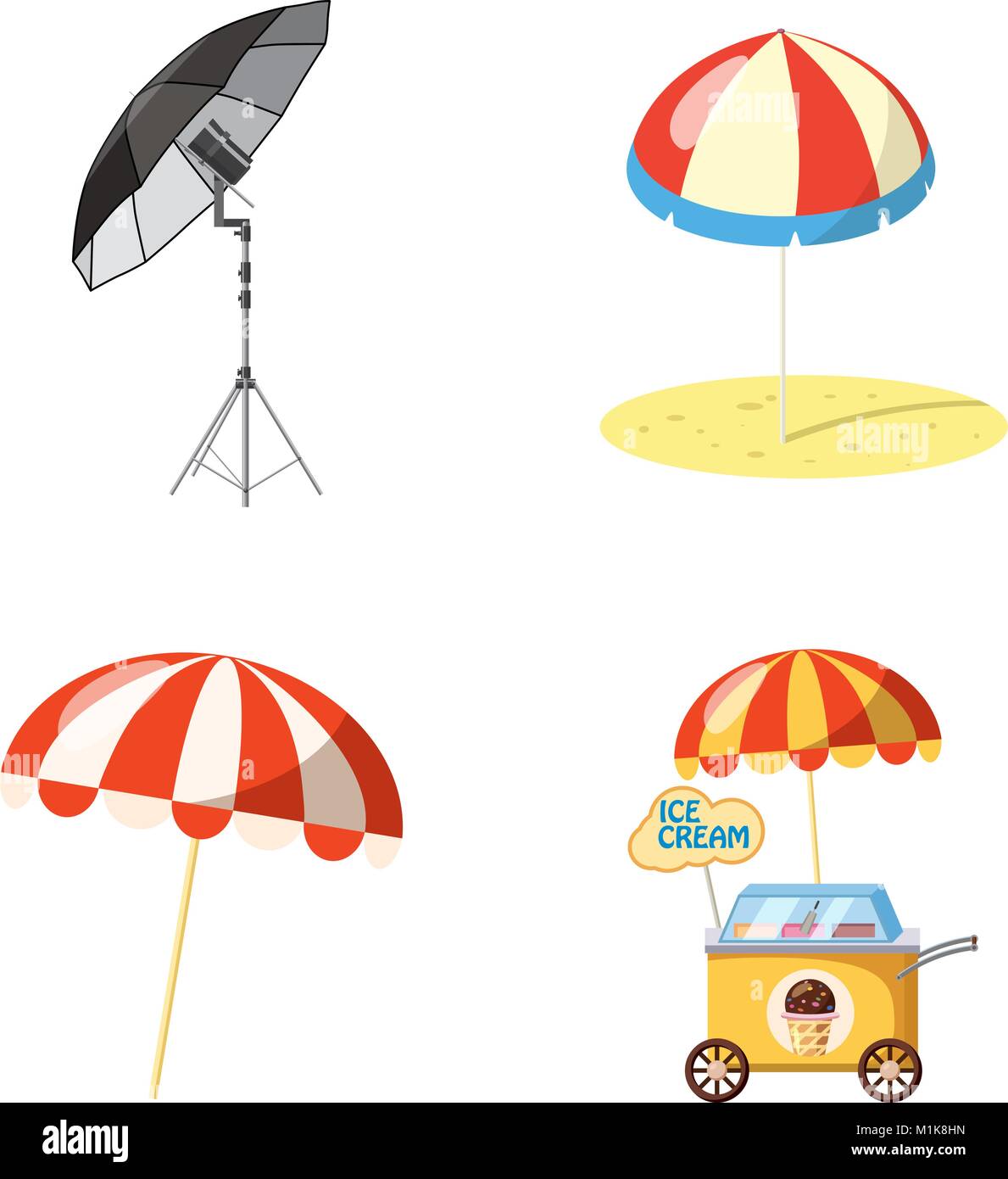 Umbrella icon set, cartoon style Stock Vector Image & Art - Alamy