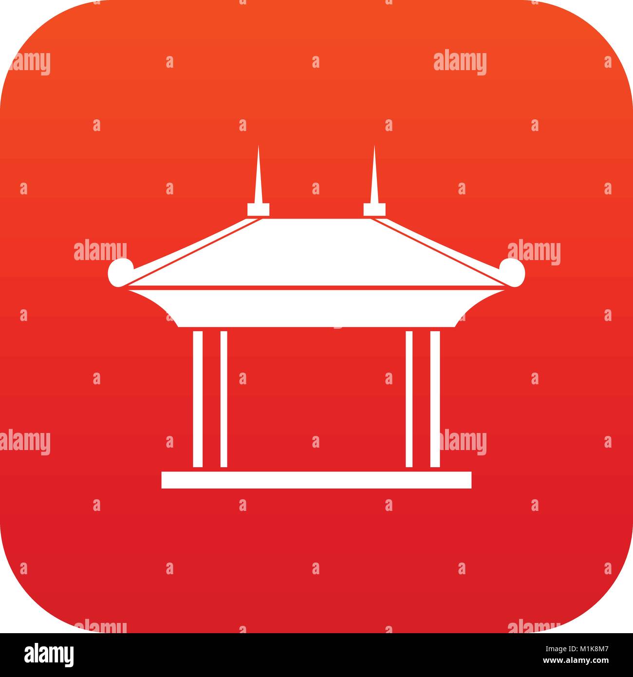 Pagoda icon digital red Stock Vector Image & Art - Alamy