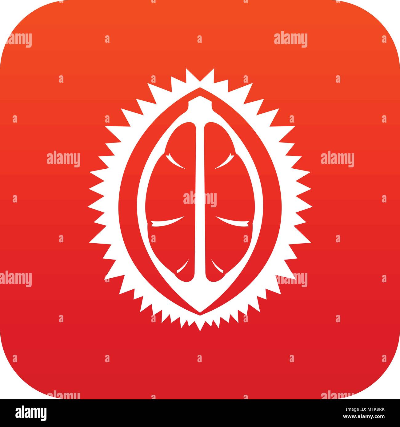 Durian fruit icon digital red Stock Vector Image & Art - Alamy