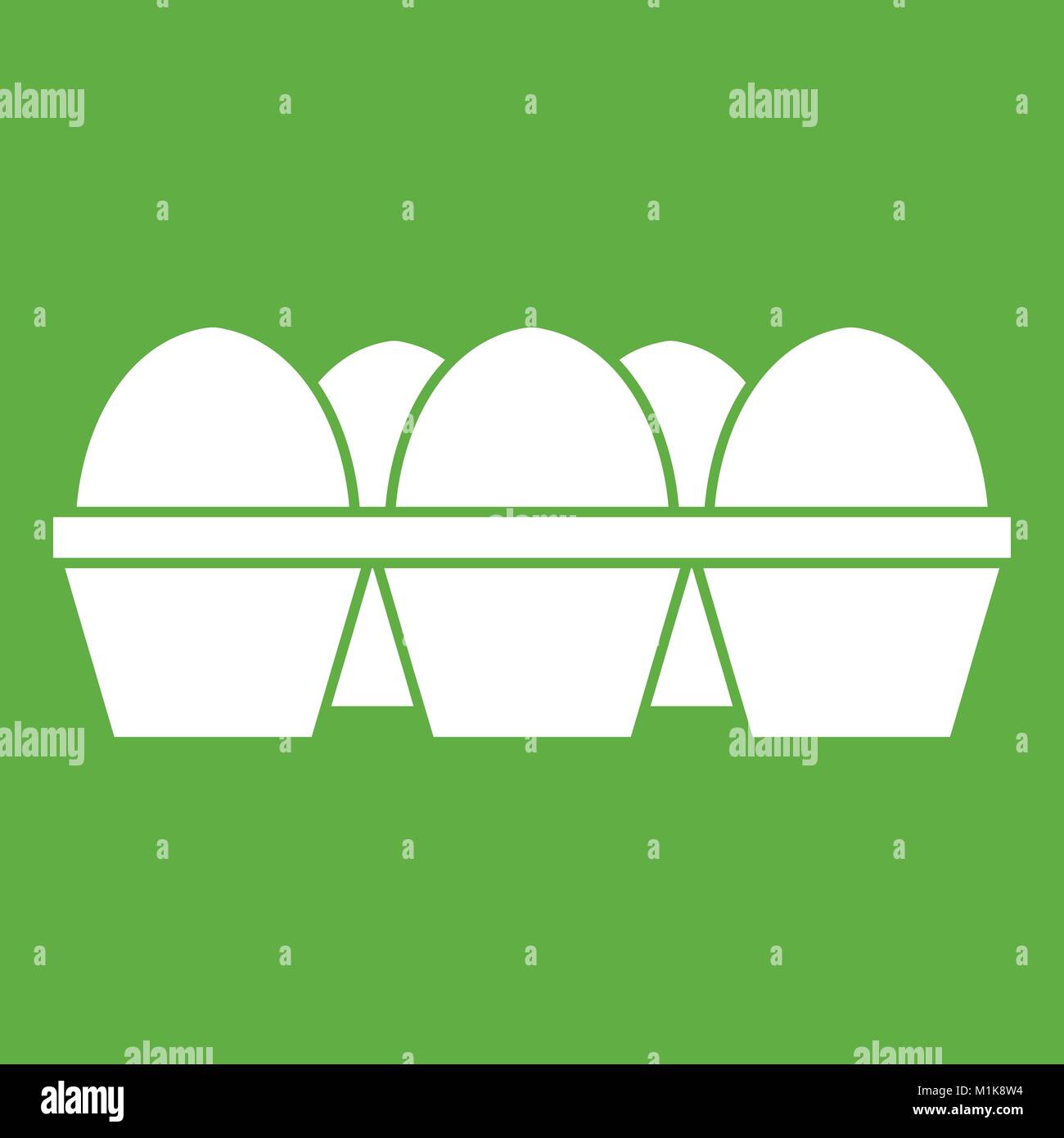 Eggs in carton package icon green Stock Vector Image & Art - Alamy