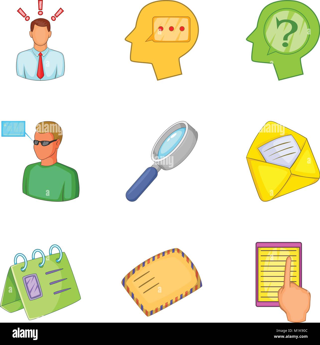 Labor agreement icons set, cartoon style Stock Vector Image & Art - Alamy