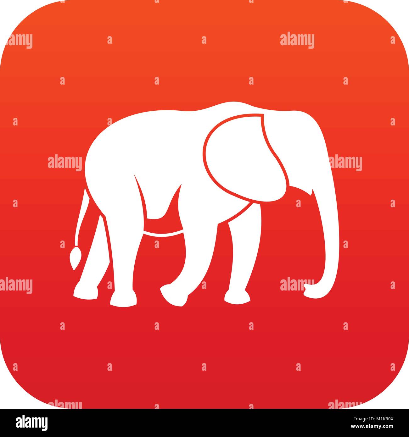 Wild elephant icon digital red Stock Vector Image & Art - Alamy
