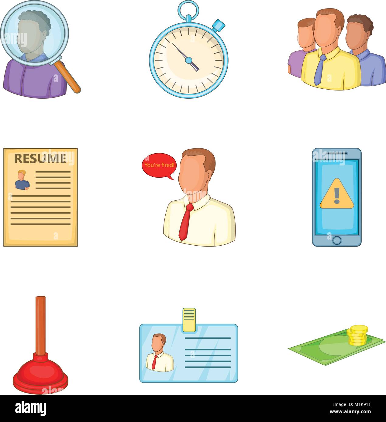 Service contract icons set, cartoon style Stock Vector Image & Art - Alamy
