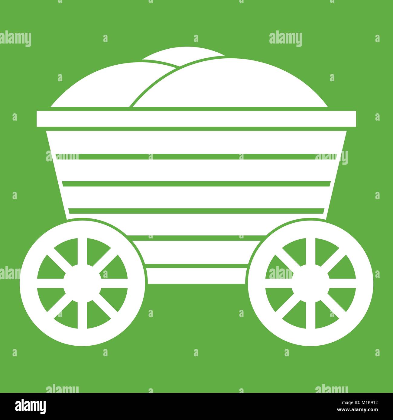 Vintage wooden cart icon green Stock Vector Image & Art - Alamy