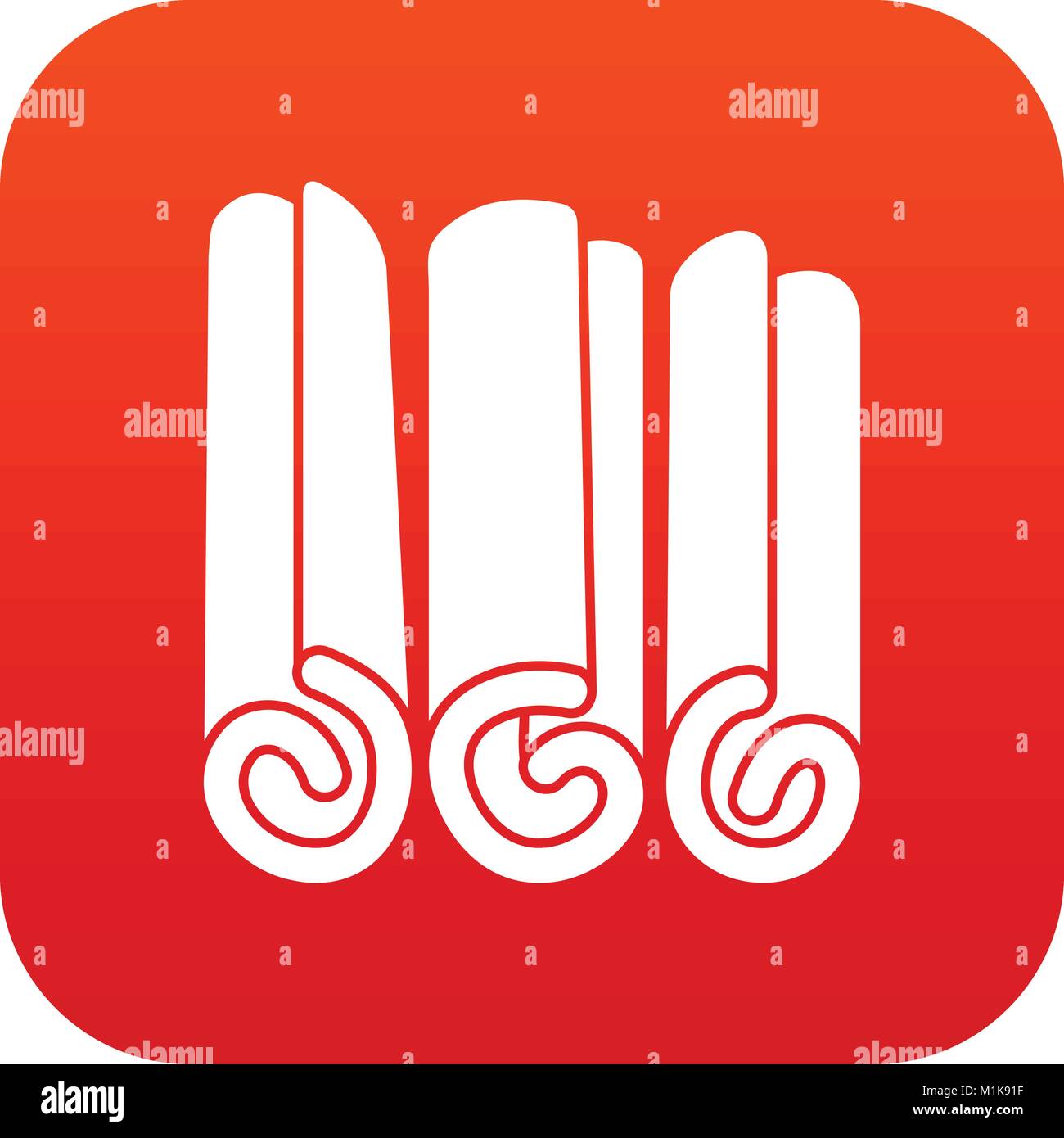 Cinnamon sticks icon digital red Stock Vector Image & Art - Alamy