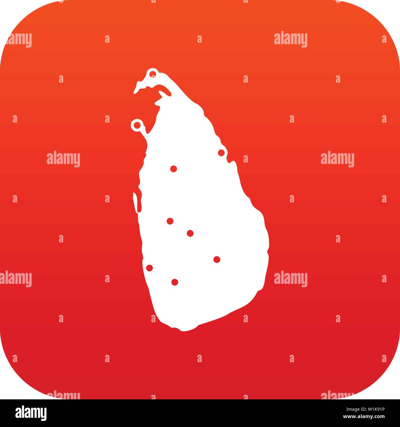 Map of Sri Lanka icon digital red Stock Vector Image & Art - Alamy