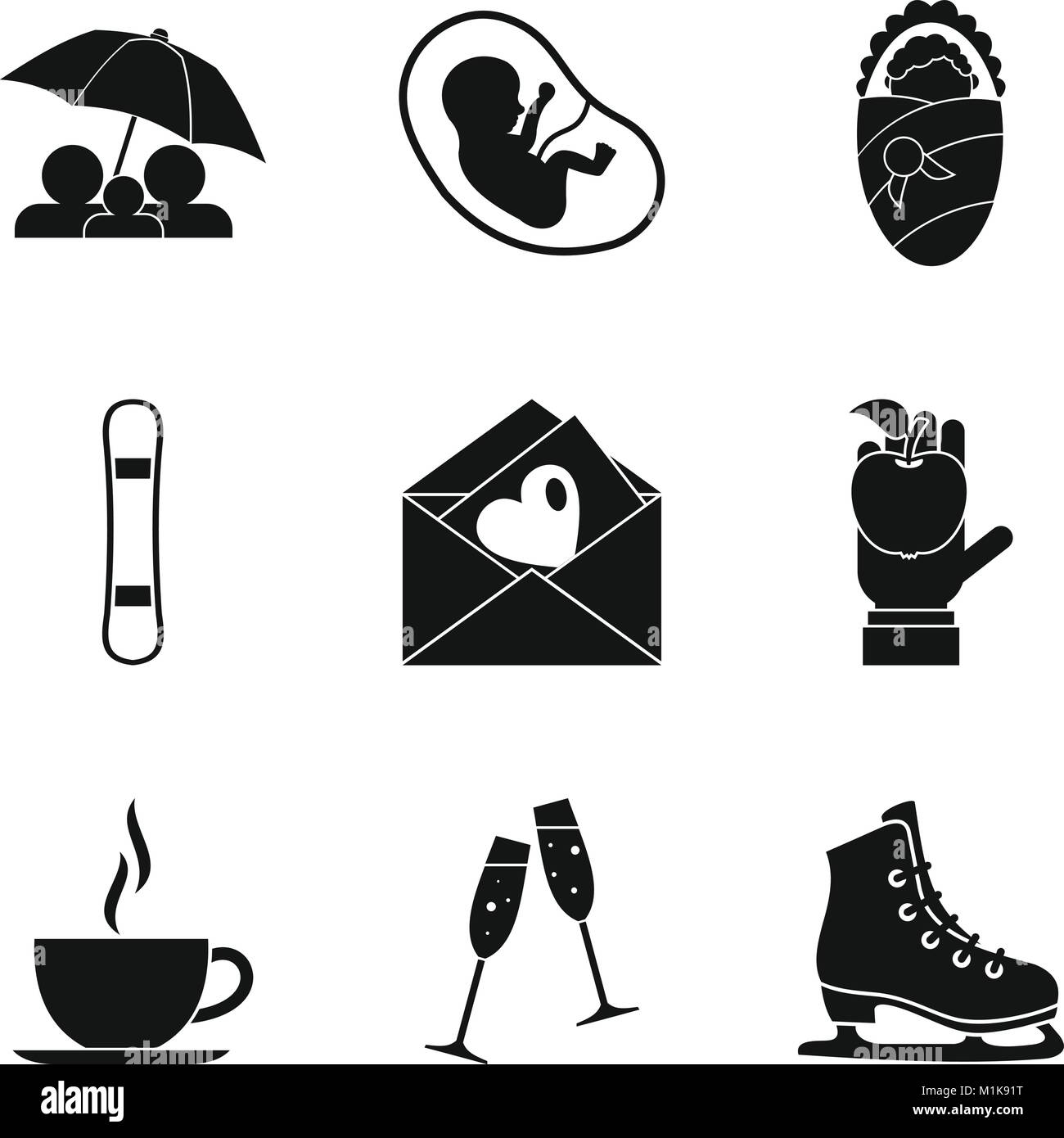 Rejoice icons set, simple style Stock Vector Image & Art - Alamy