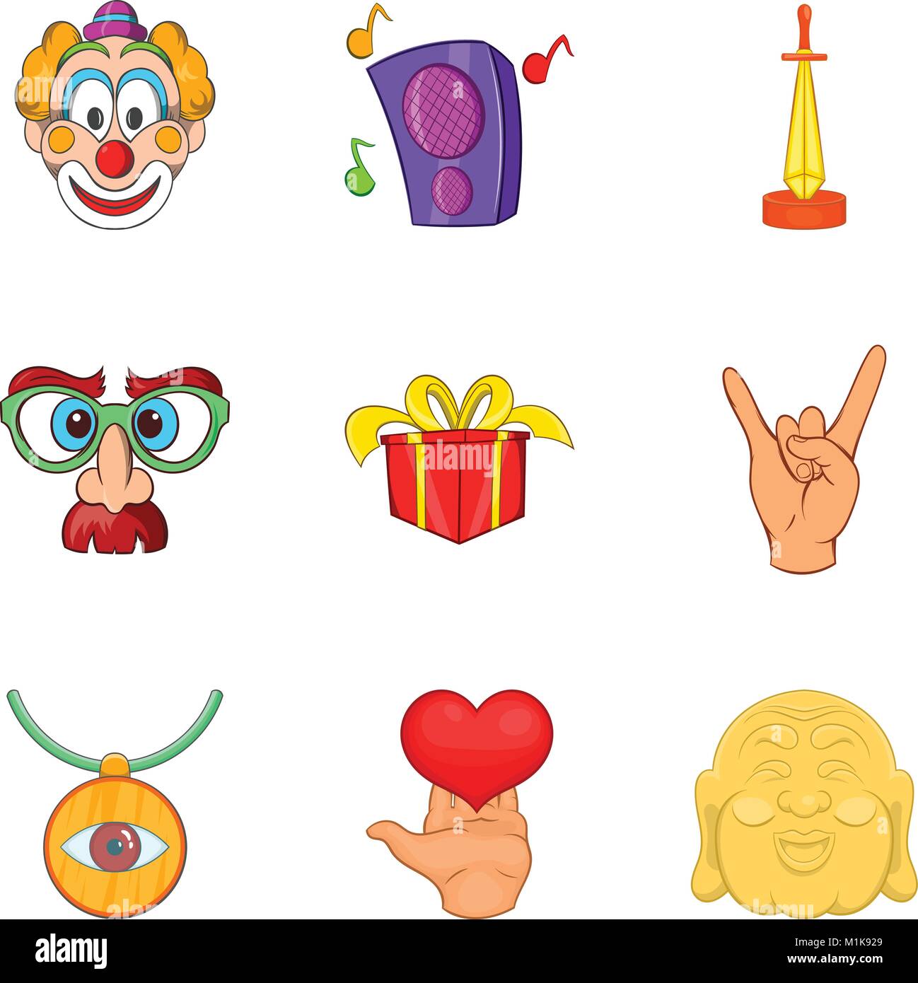 Charm icons set, cartoon style Stock Vector Image & Art - Alamy