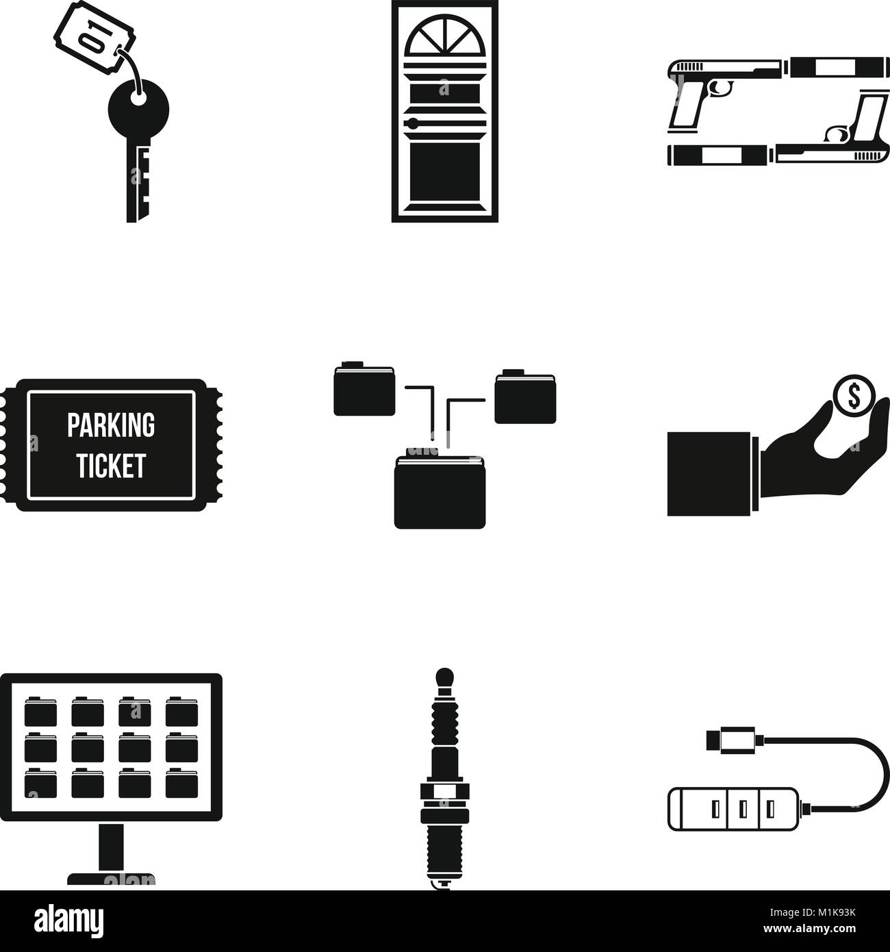Electronic key with lock work Stock Vector Images - Alamy