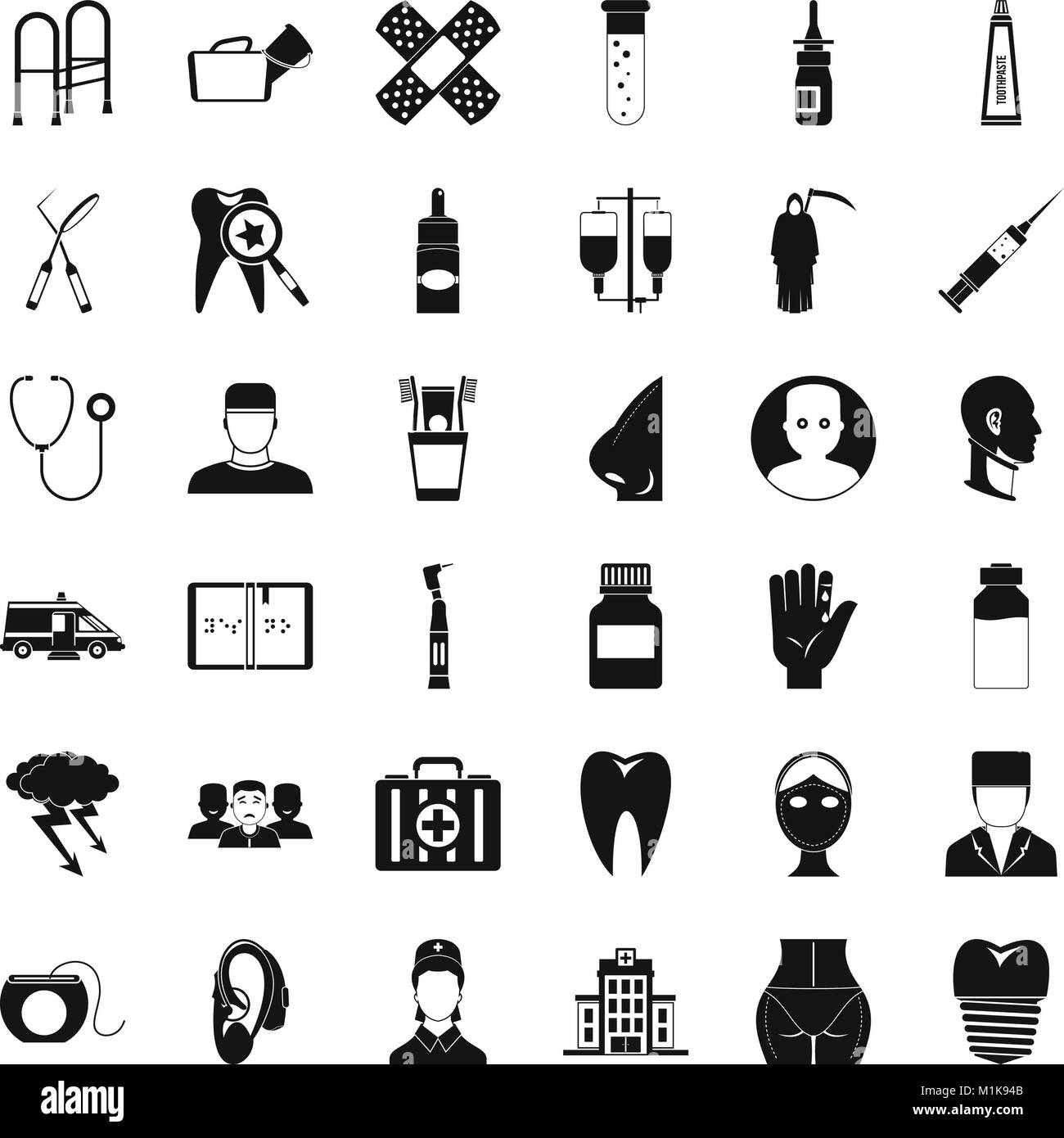 Pharmaceutical product icons set, simple style Stock Vector Image & Art ...