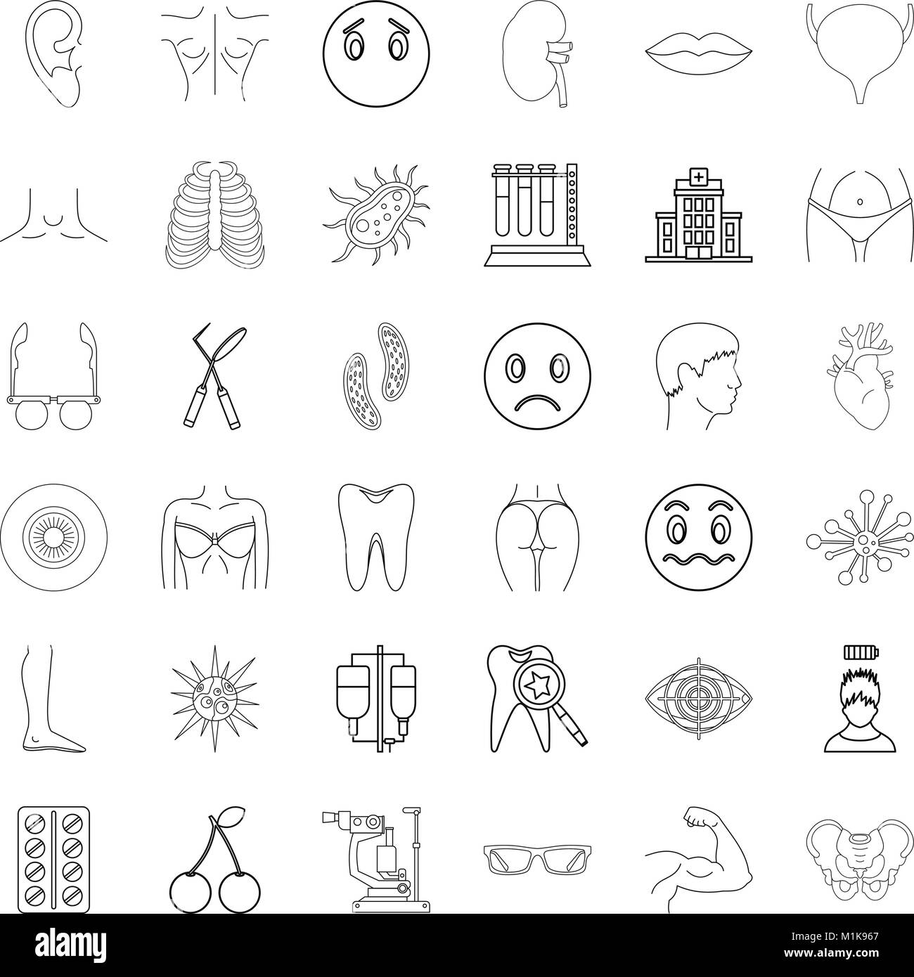 Medical advisor icons set, outline style Stock Vector Image & Art - Alamy