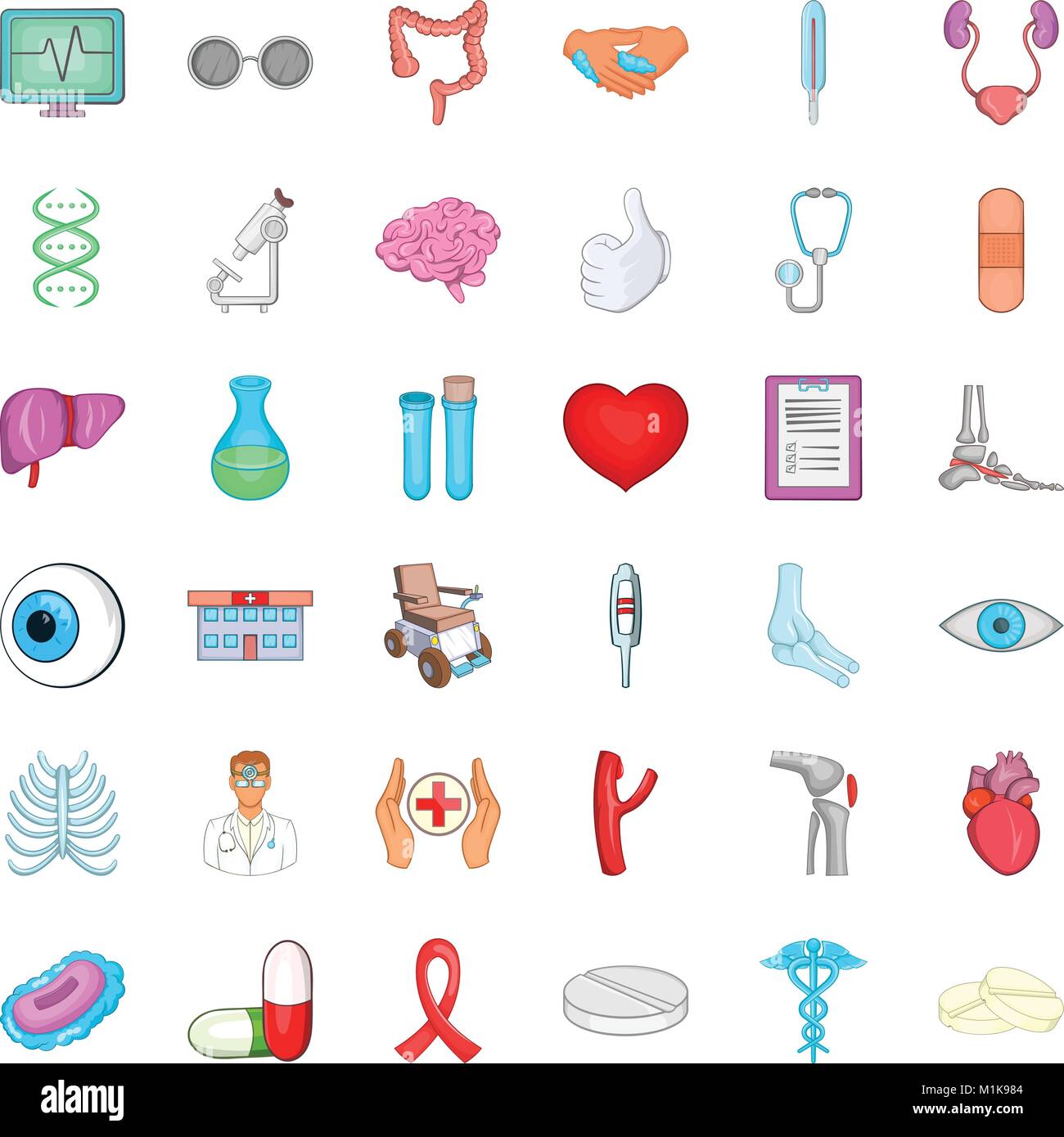 Salutary icons set, cartoon style Stock Vector Image & Art - Alamy