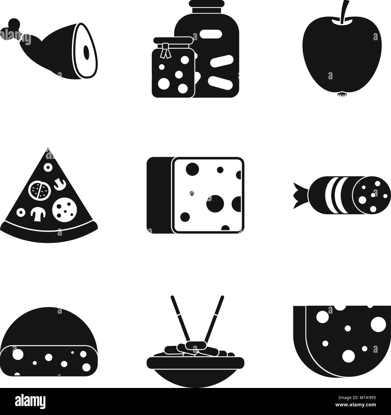 Cuisine icons set, simple style Stock Vector Image & Art - Alamy