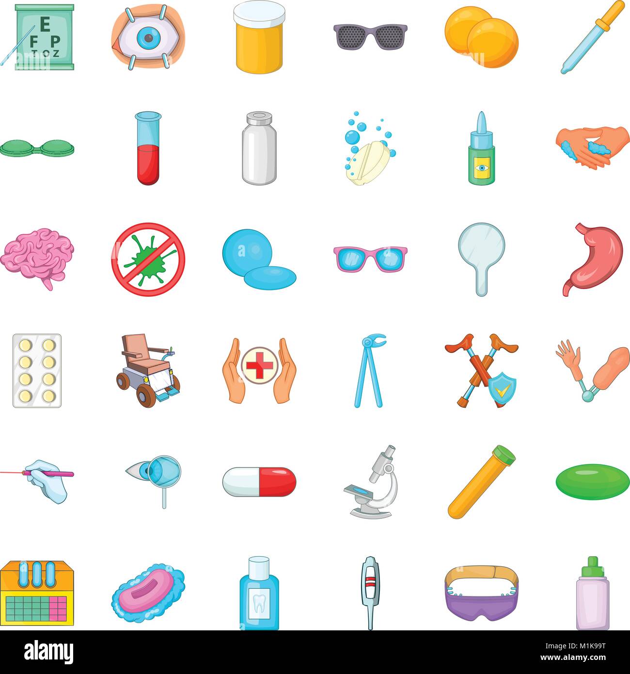 Clinical examination icons set, cartoon style Stock Vector Image & Art ...