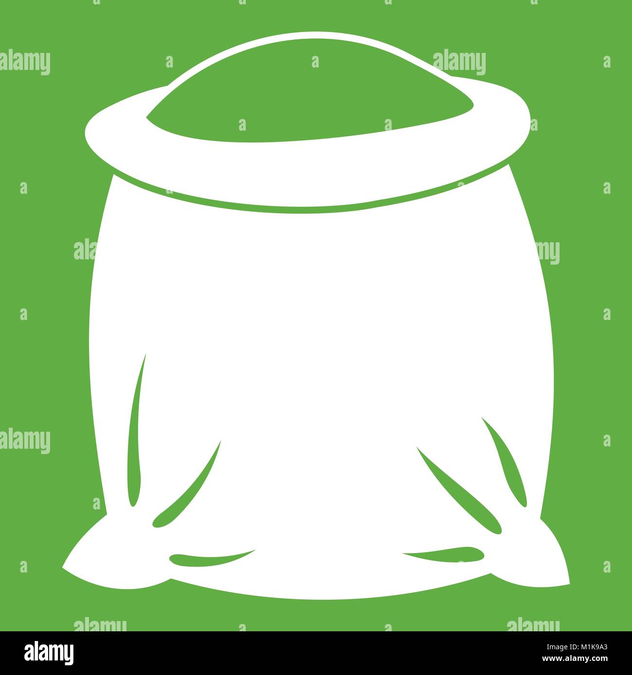 Sack full of flour icon green Stock Vector Image & Art - Alamy