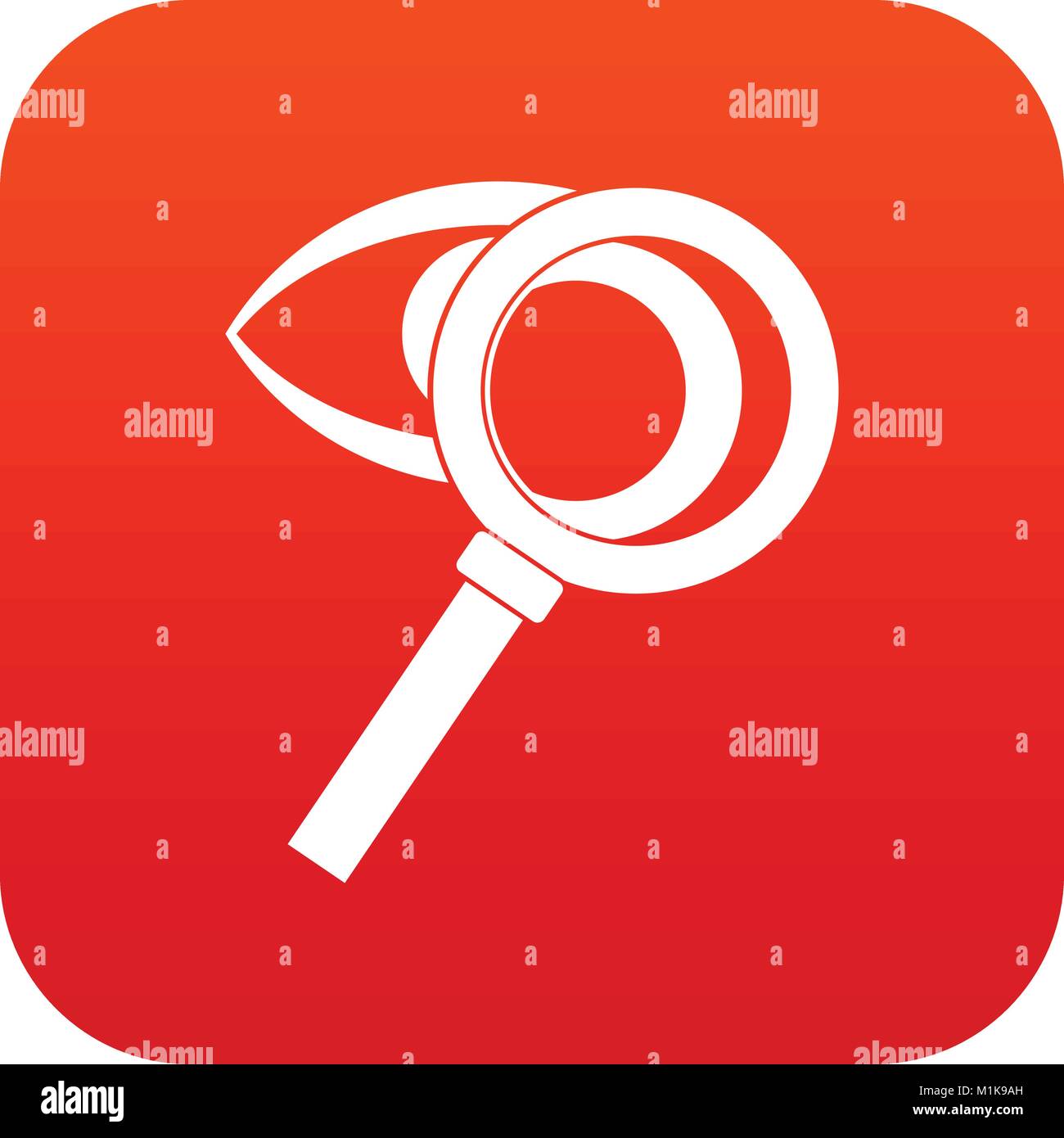 Magnifying glass with eye icon digital red Stock Vector Image & Art - Alamy