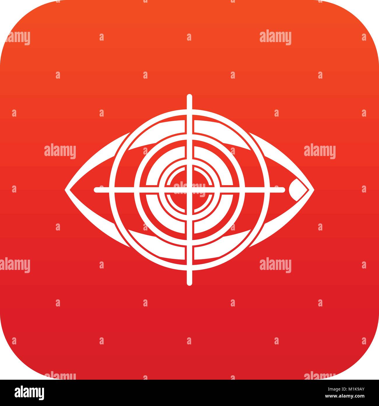 Eye and target icon digital red Stock Vector Image & Art - Alamy
