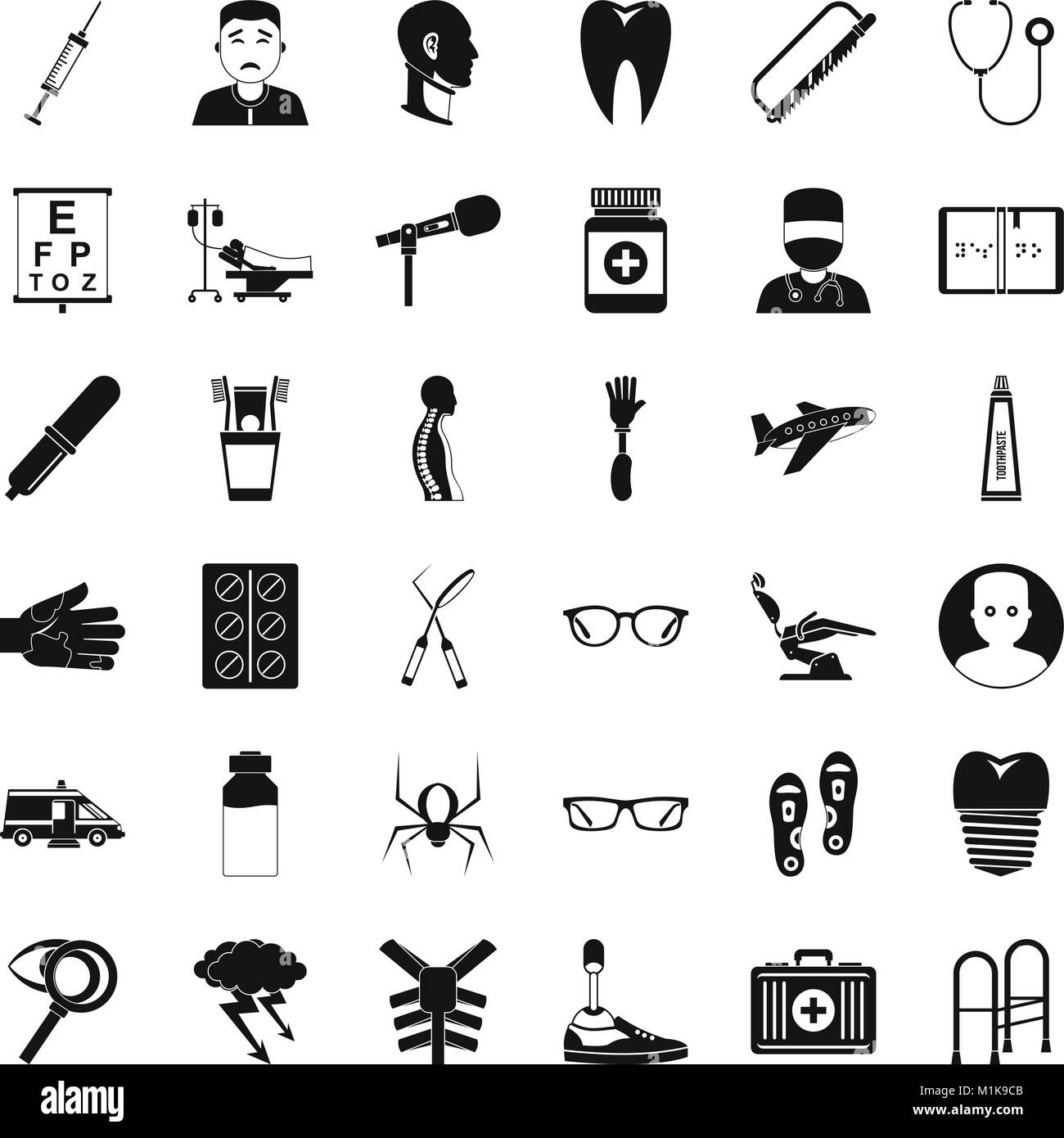 Med care icons set, simple style Stock Vector Image & Art - Alamy