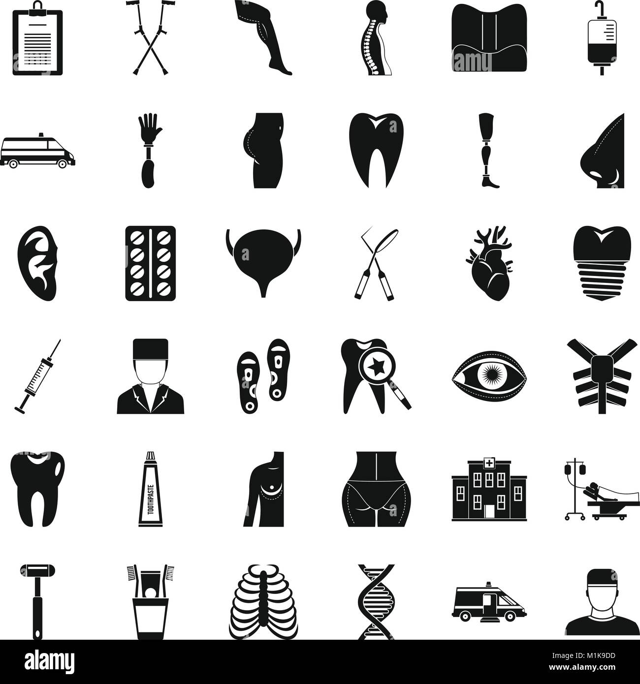 Care supervision icons set, simple style Stock Vector Image & Art - Alamy