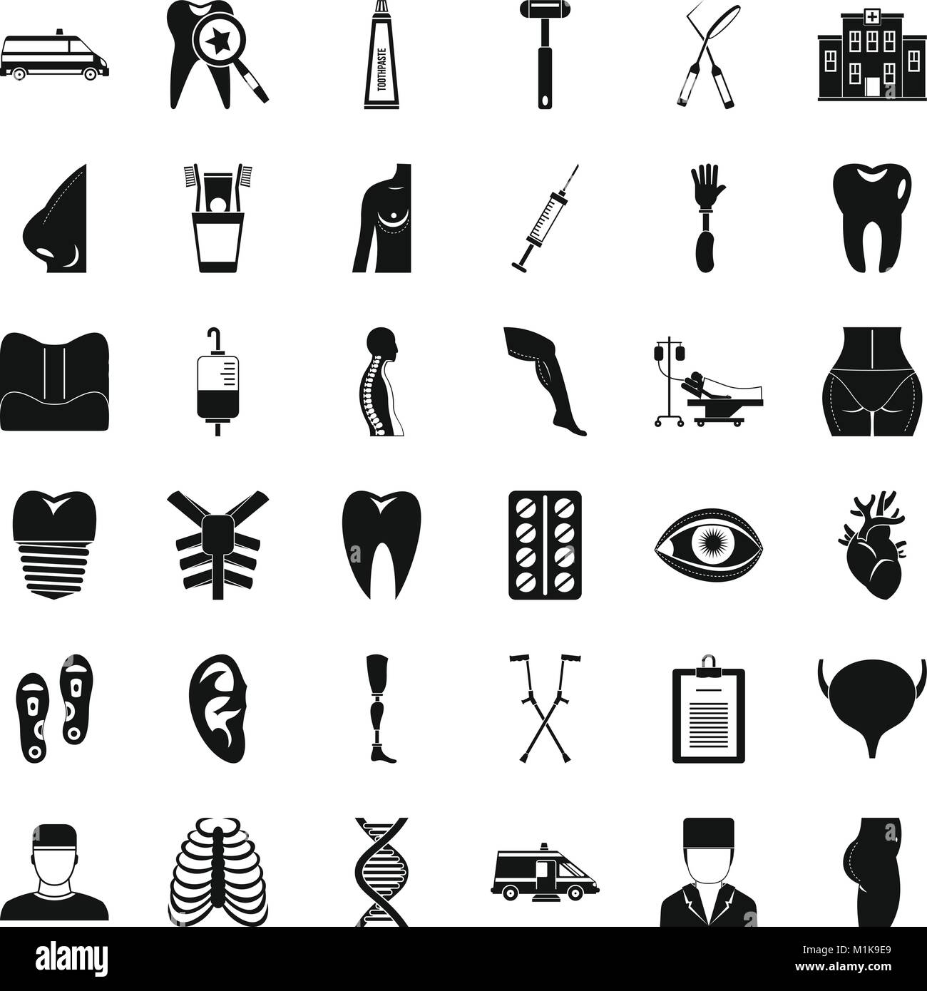 Apothecary icons set, simple style Stock Vector Image & Art - Alamy