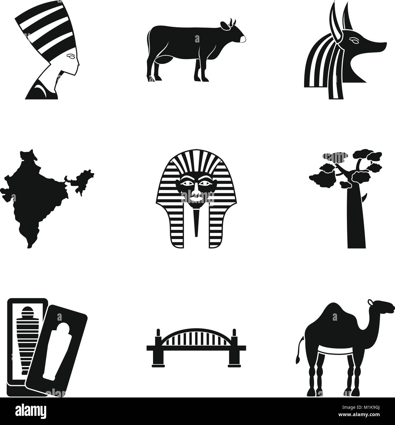 Boundary mark icons set, simple style Stock Vector Image & Art - Alamy