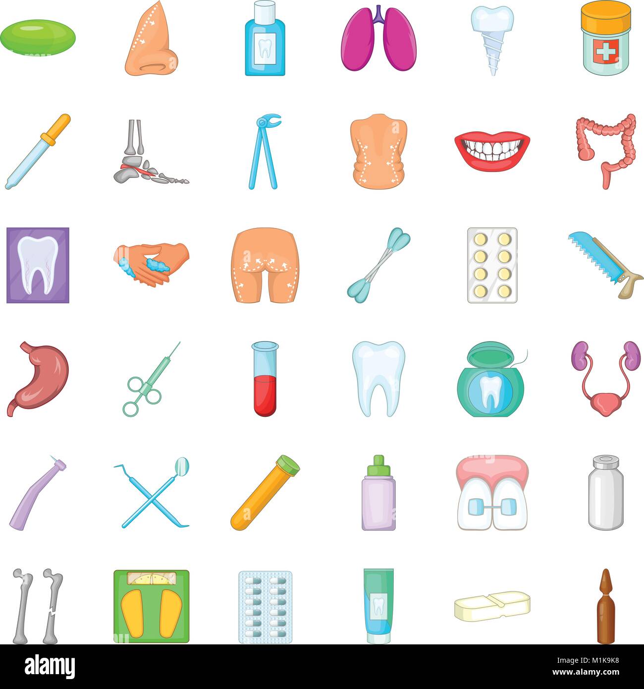 Health issues icons set, cartoon style Stock Vector Image & Art - Alamy