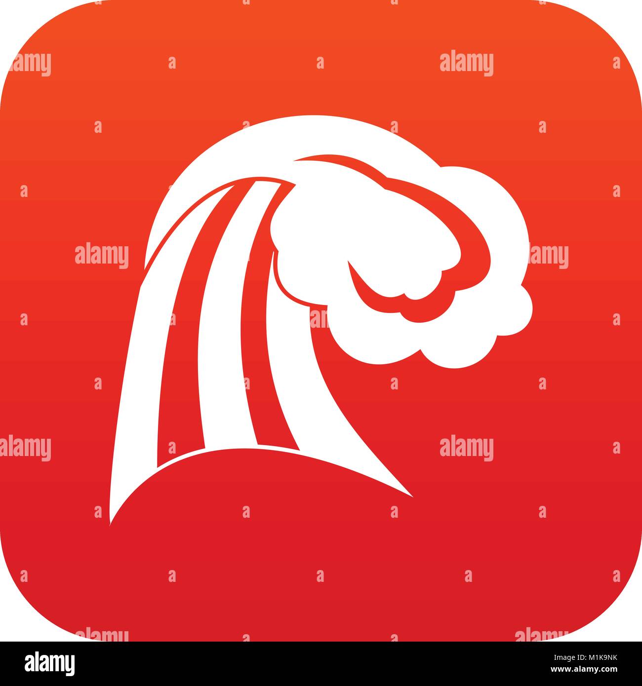 Big wave icon digital red Stock Vector Image & Art - Alamy