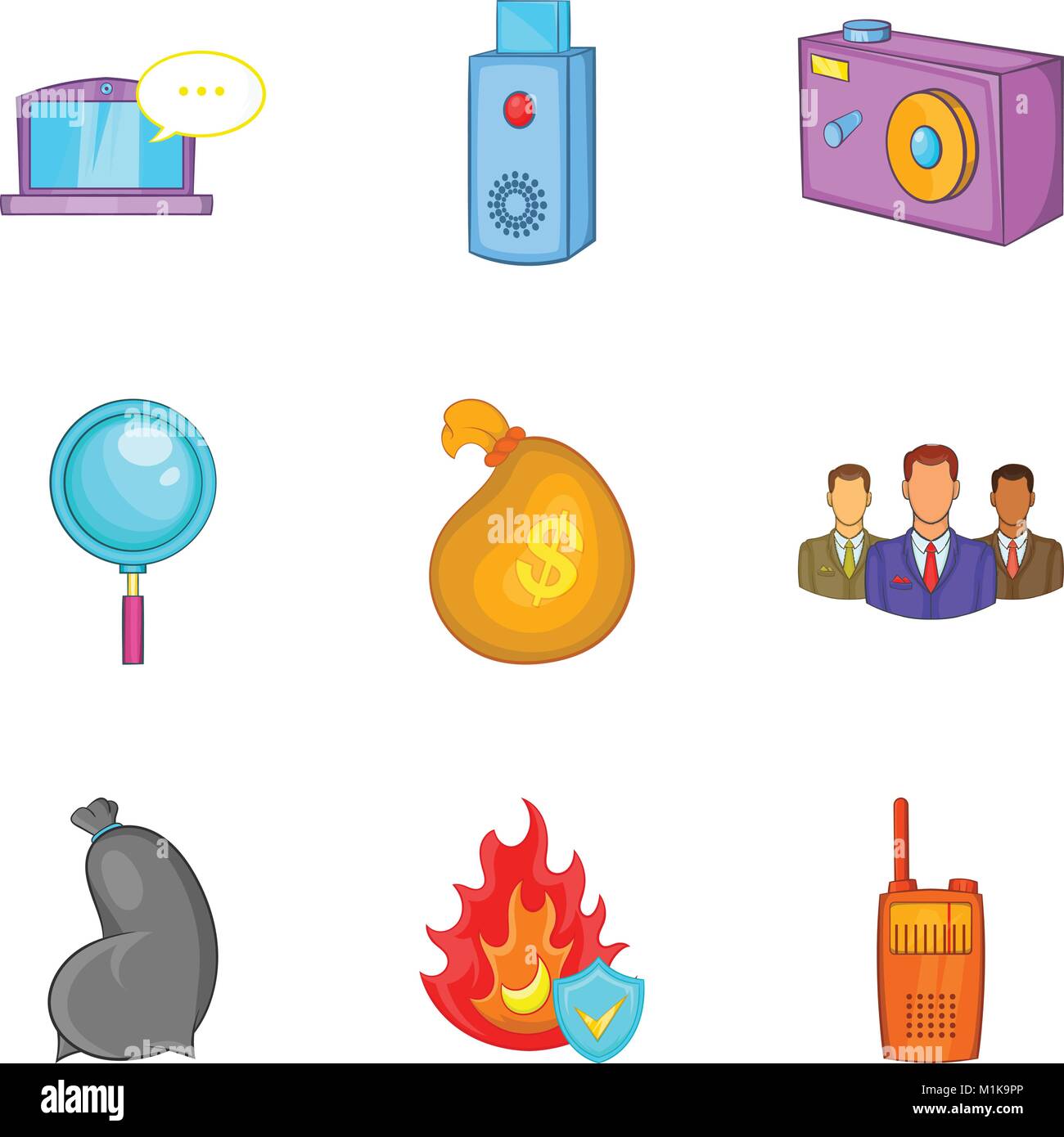 Bill icons set, cartoon style Stock Vector Image & Art - Alamy