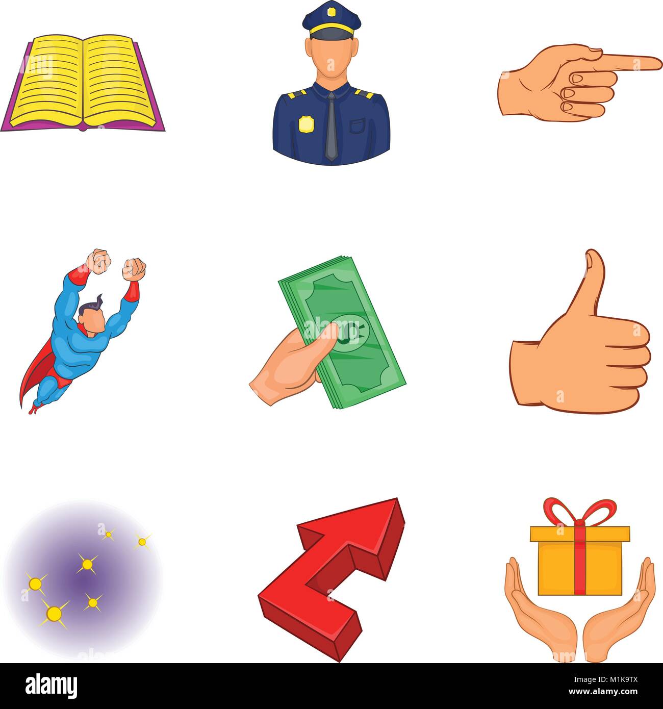 Senior positions icons set, cartoon style Stock Vector Image & Art - Alamy
