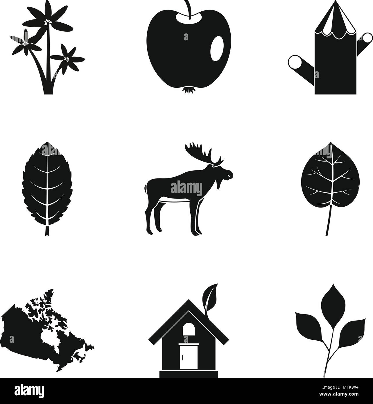 Sheet icons set, simple style Stock Vector Image & Art - Alamy