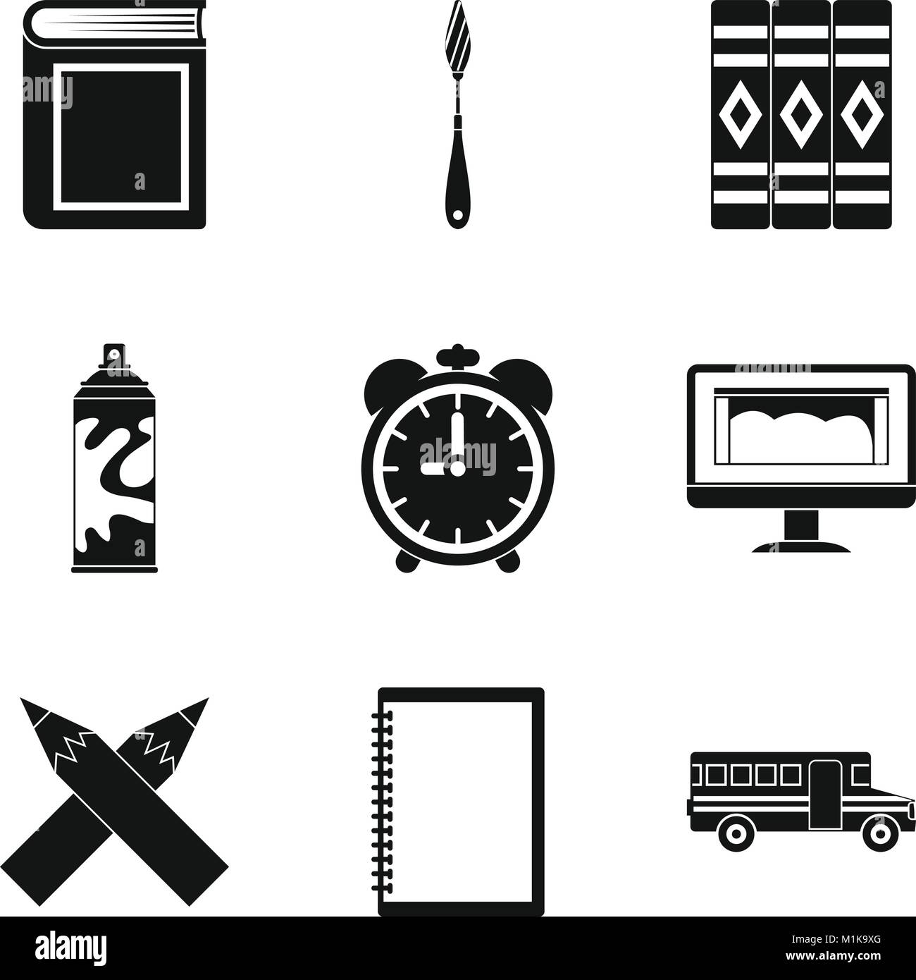 Realize icons set, simple style Stock Vector Image & Art - Alamy