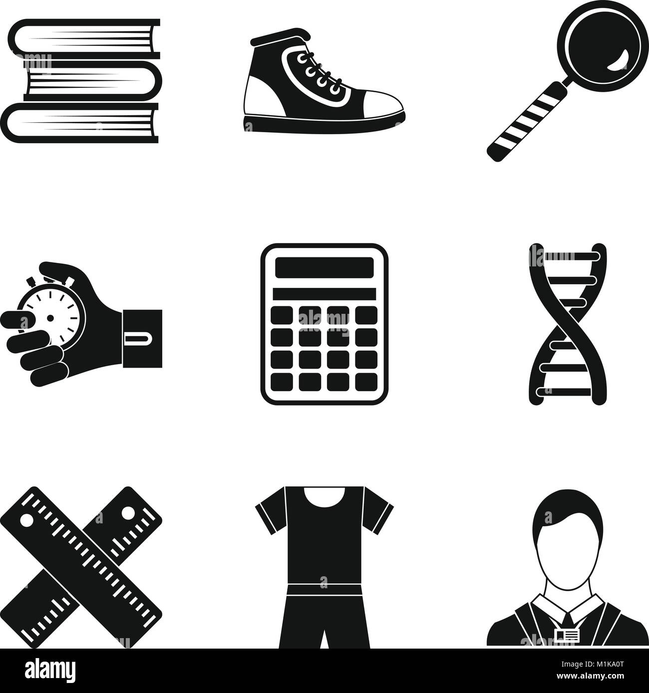 Education of children icons set, simple style Stock Vector Image & Art ...