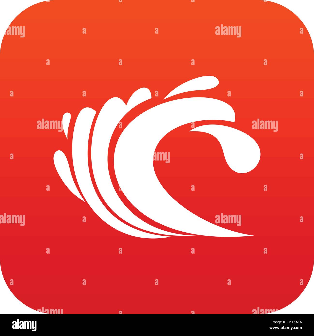 Wave icon digital red Stock Vector Image & Art - Alamy