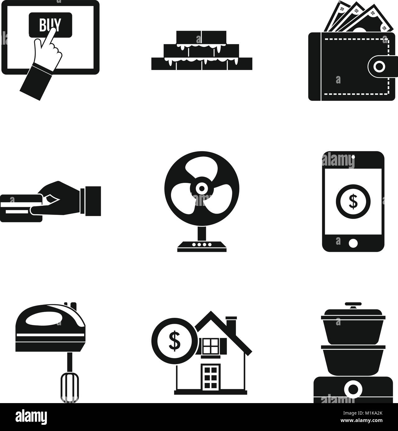 Lending icons set, simple style Stock Vector Image & Art - Alamy