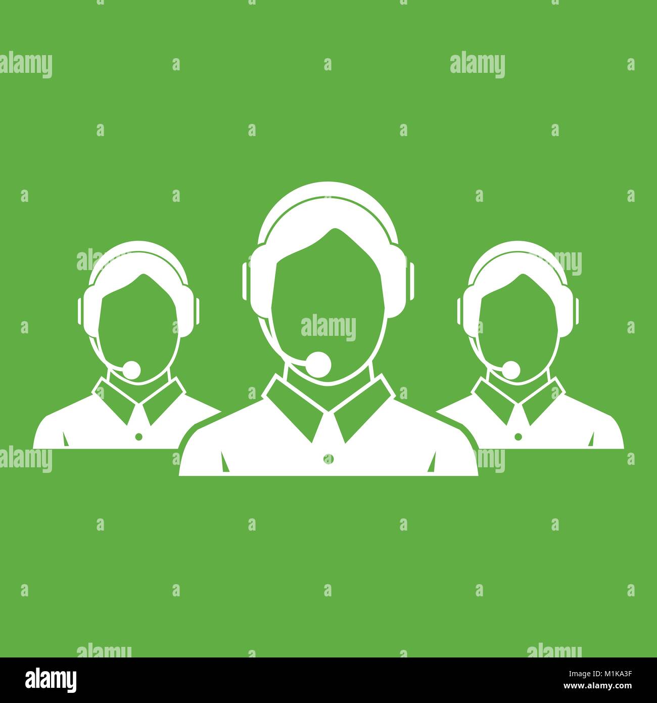 Customer support operators icon green Stock Vector Image & Art - Alamy