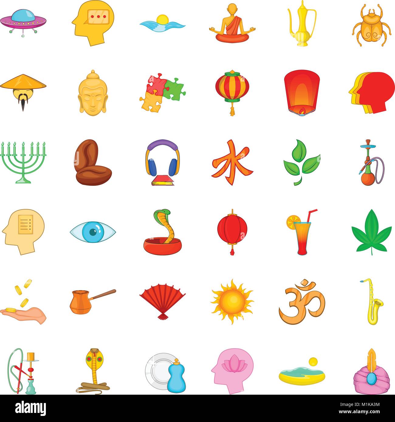 Reflection icons set, cartoon style Stock Vector Image & Art - Alamy