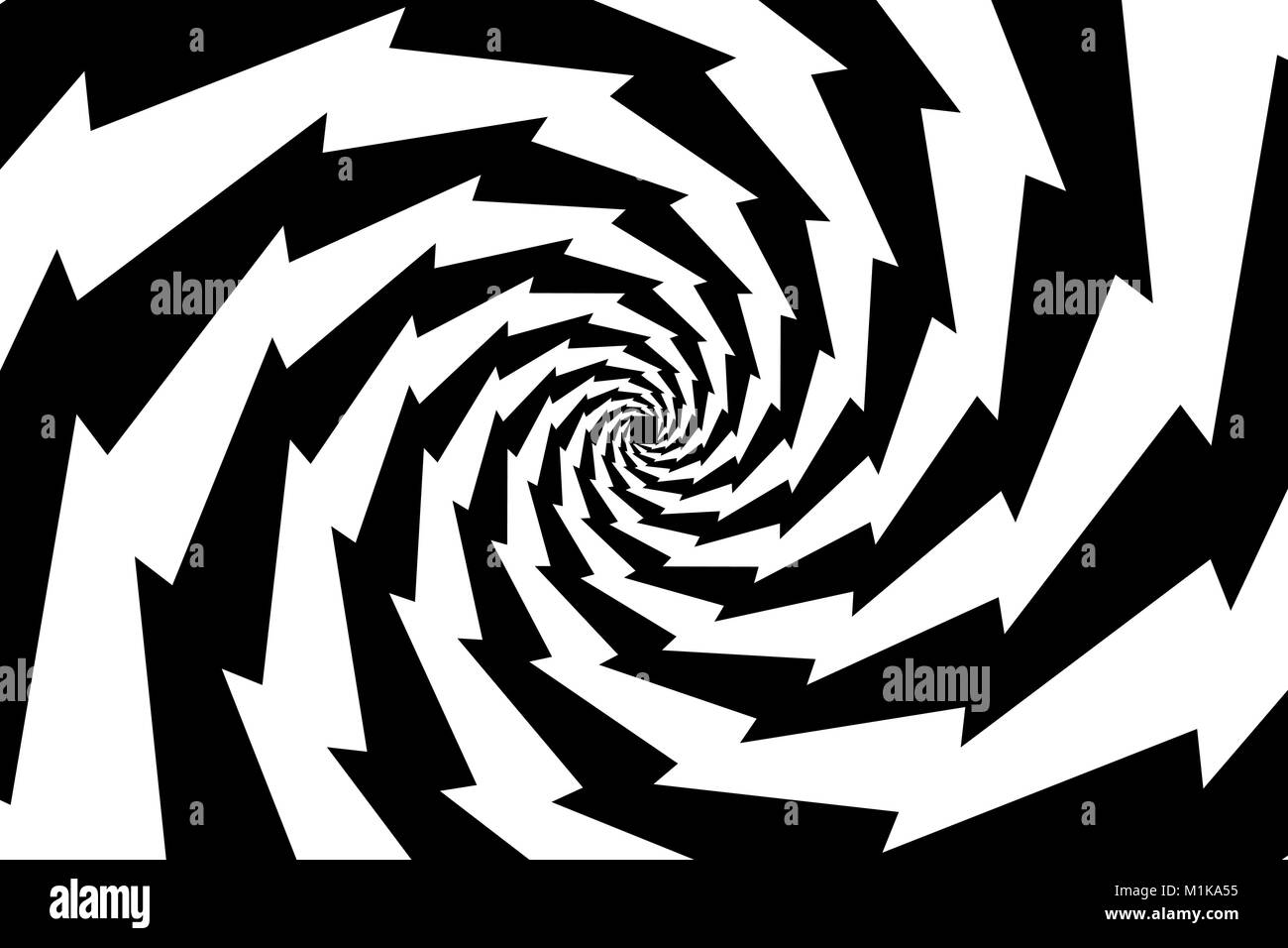 Spiral of rotating squares, Spiral from squares - black and white ...