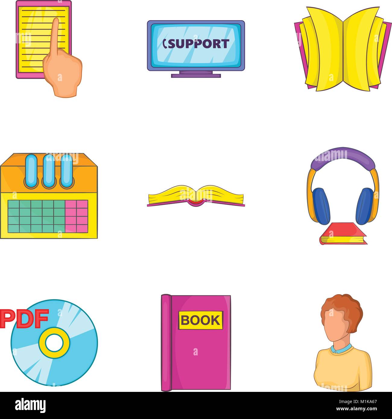 Archive icons set, cartoon style Stock Vector Image & Art - Alamy