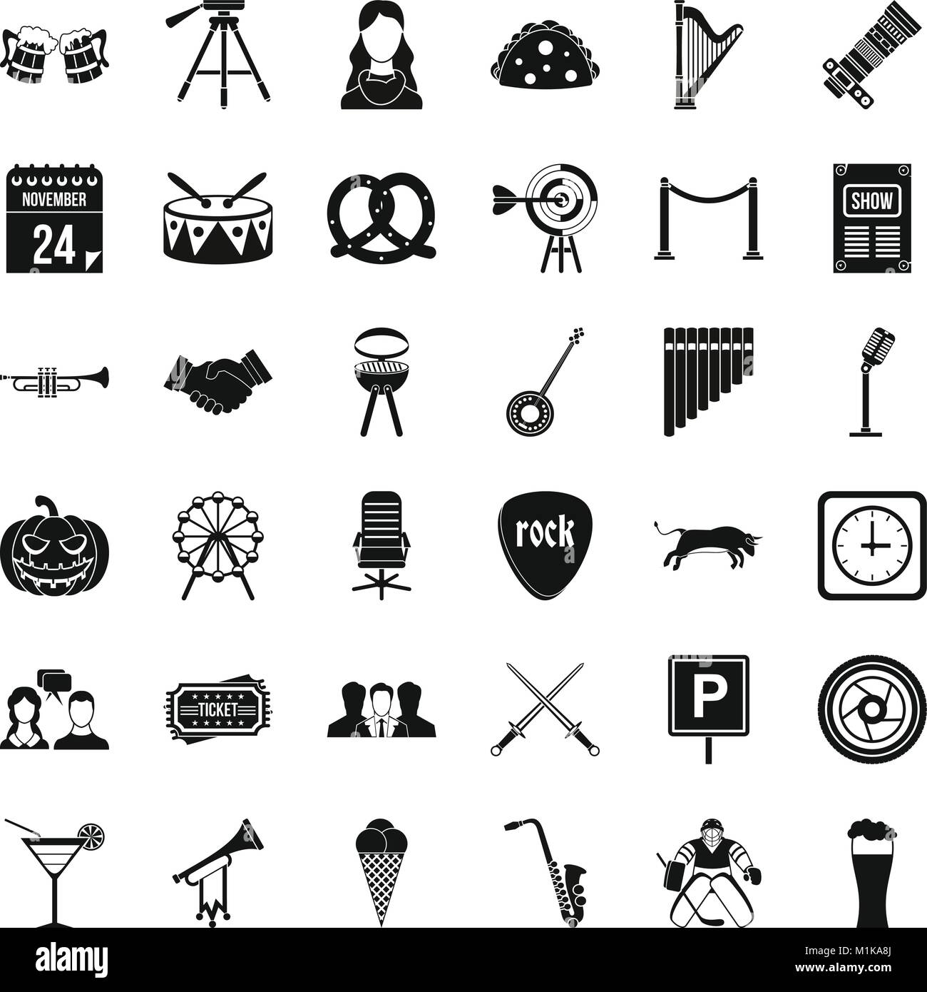 Proceeding icons set, simple style Stock Vector Image & Art - Alamy