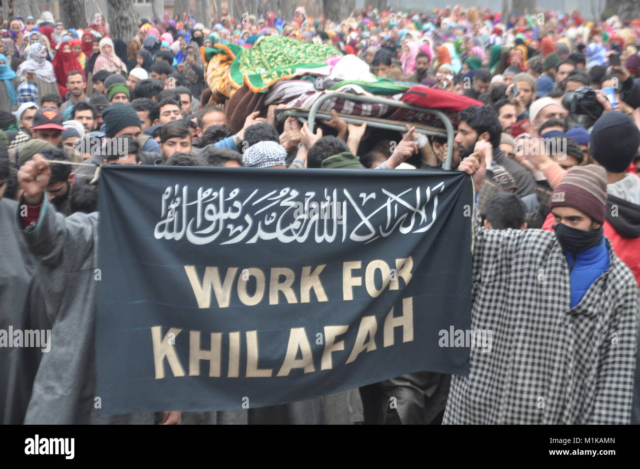 Thousands mourn as the funeral of civilian Rayees Ganie, 19, is ...