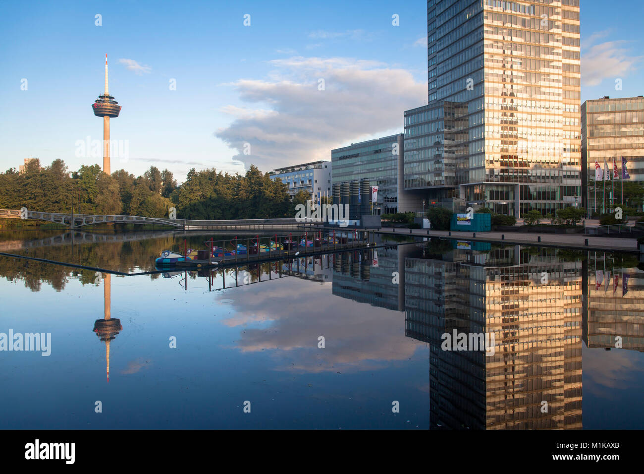 Germany, Cologne, television tower Colonius and the Cologne tower at ...
