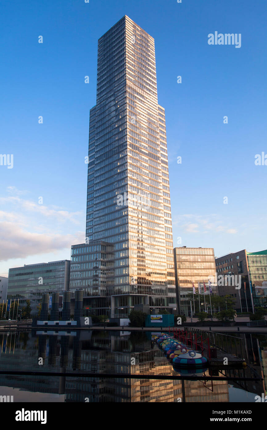 Germany, Cologne, the Cologne tower at the Mediapark. Deutschland ...