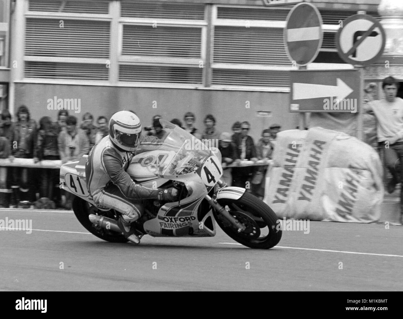 Isle of Man TT Classic race, June 1982, Parliament Square, Ramsey Stock ...