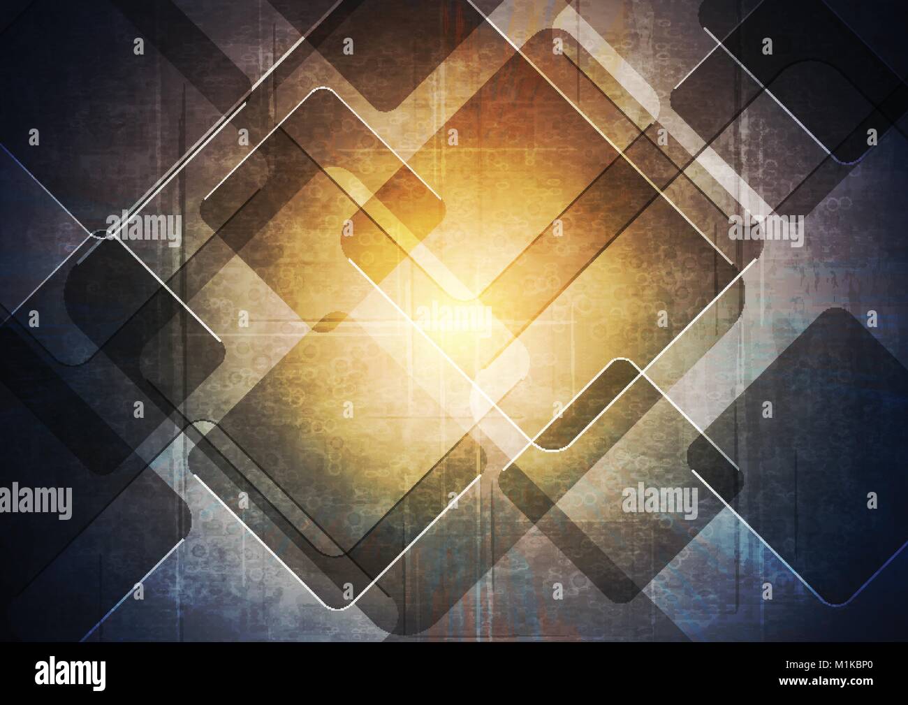 Dark grunge geometric vector tech background Stock Vector Image & Art ...