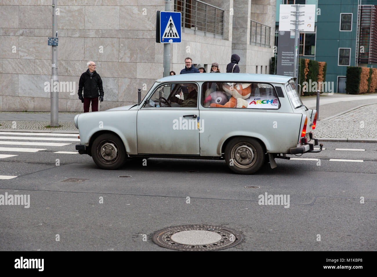 Famous German Car Trabant Saloon version packed with stuffed toys on ...