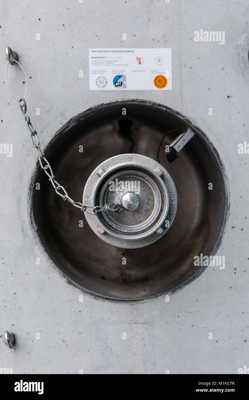 Wall mounted fire hydrant in Berlin city Germany Europe Stock Photo - Alamy