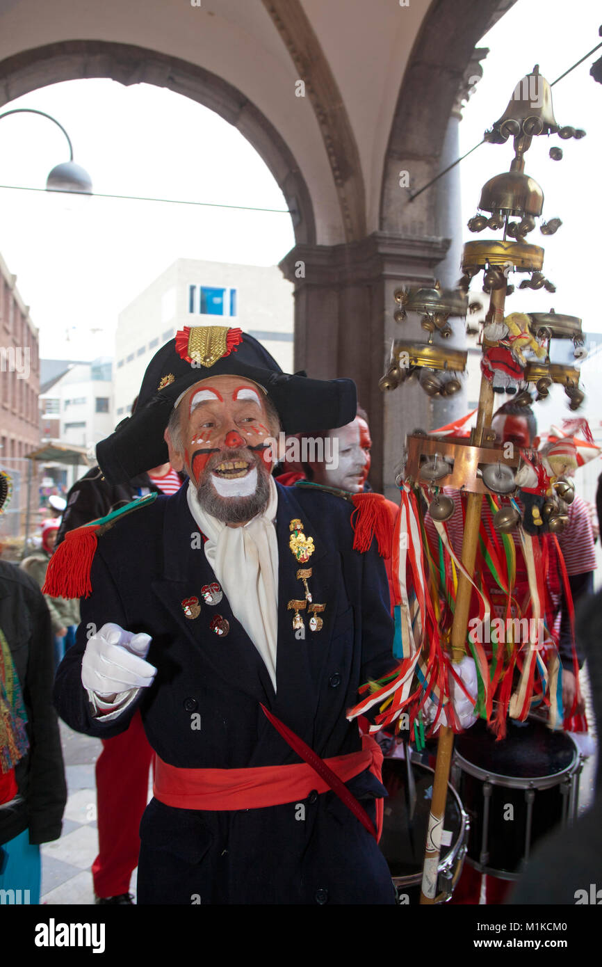 Europe, Germany, North Rhine-Westphalia, Cologne, carnival, man with ...