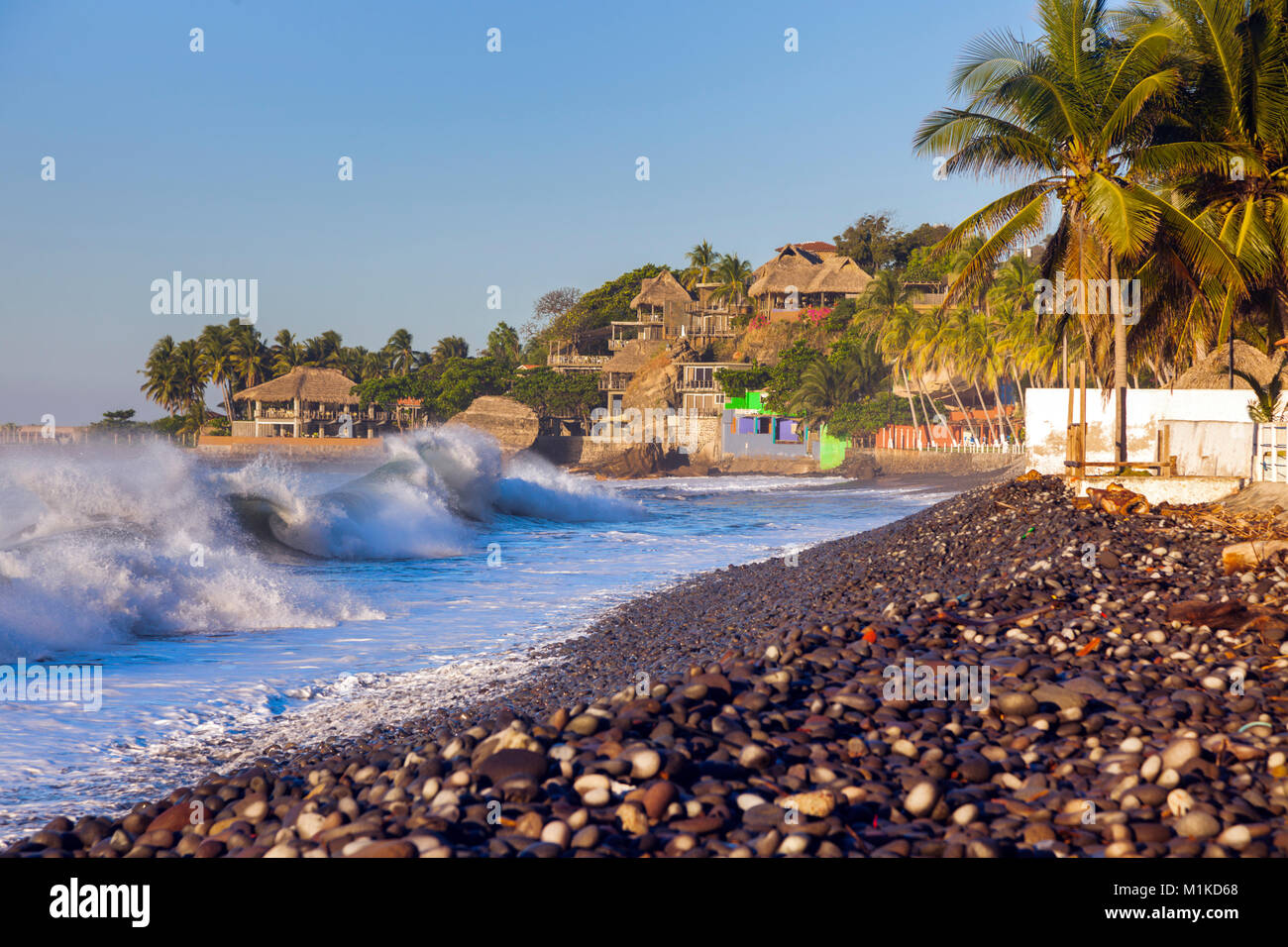 El Tunco Beach in Salvador. El Tunco, El Salvador Stock Photo - Alamy