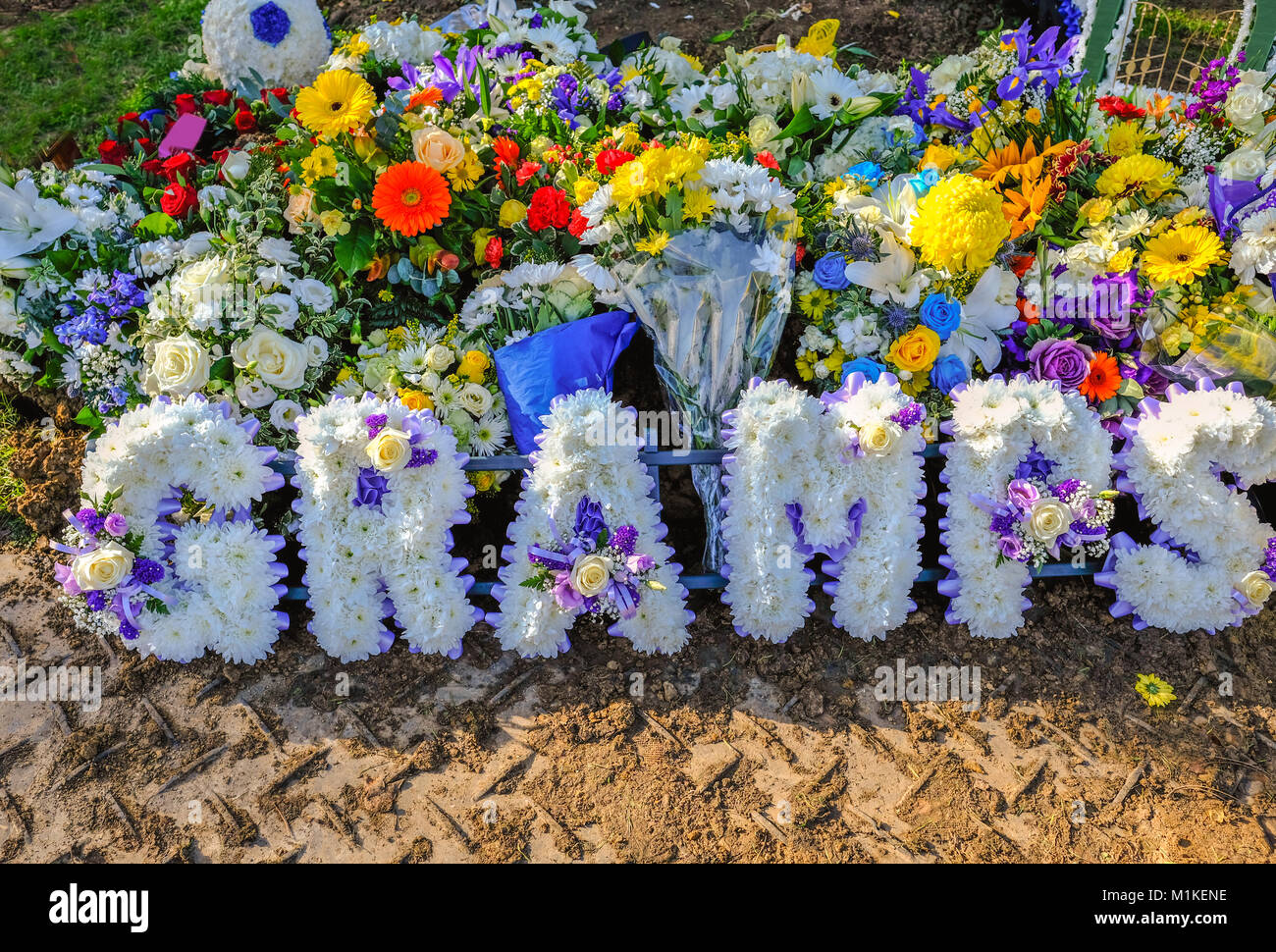 Welling, Kent, England - October 27, 2017: Floral tribute to a ...